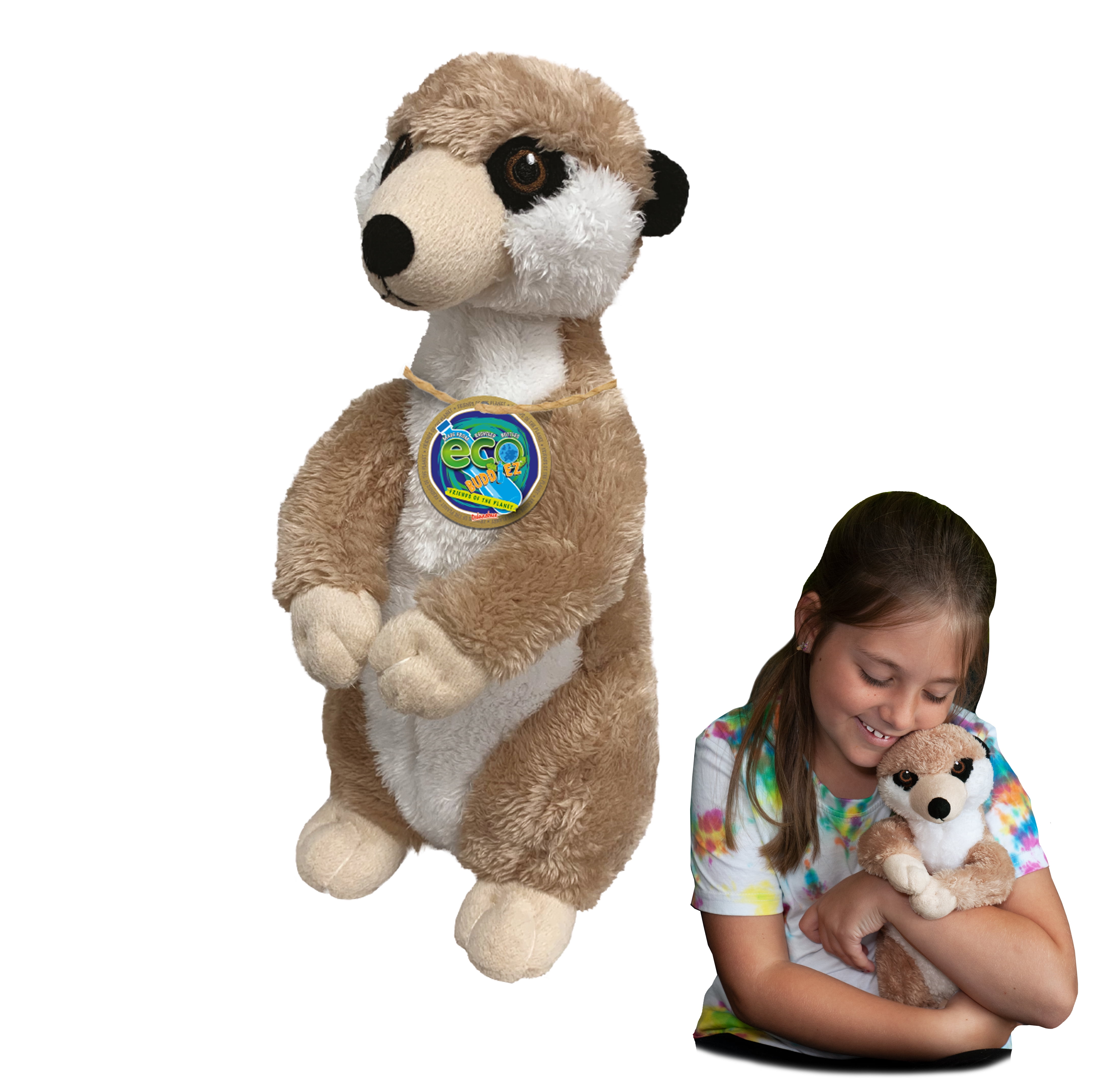 EcoBuddiez - Meerkat from Deluxebase. 12 Inch Meerkat Plush Toy. Eco ...