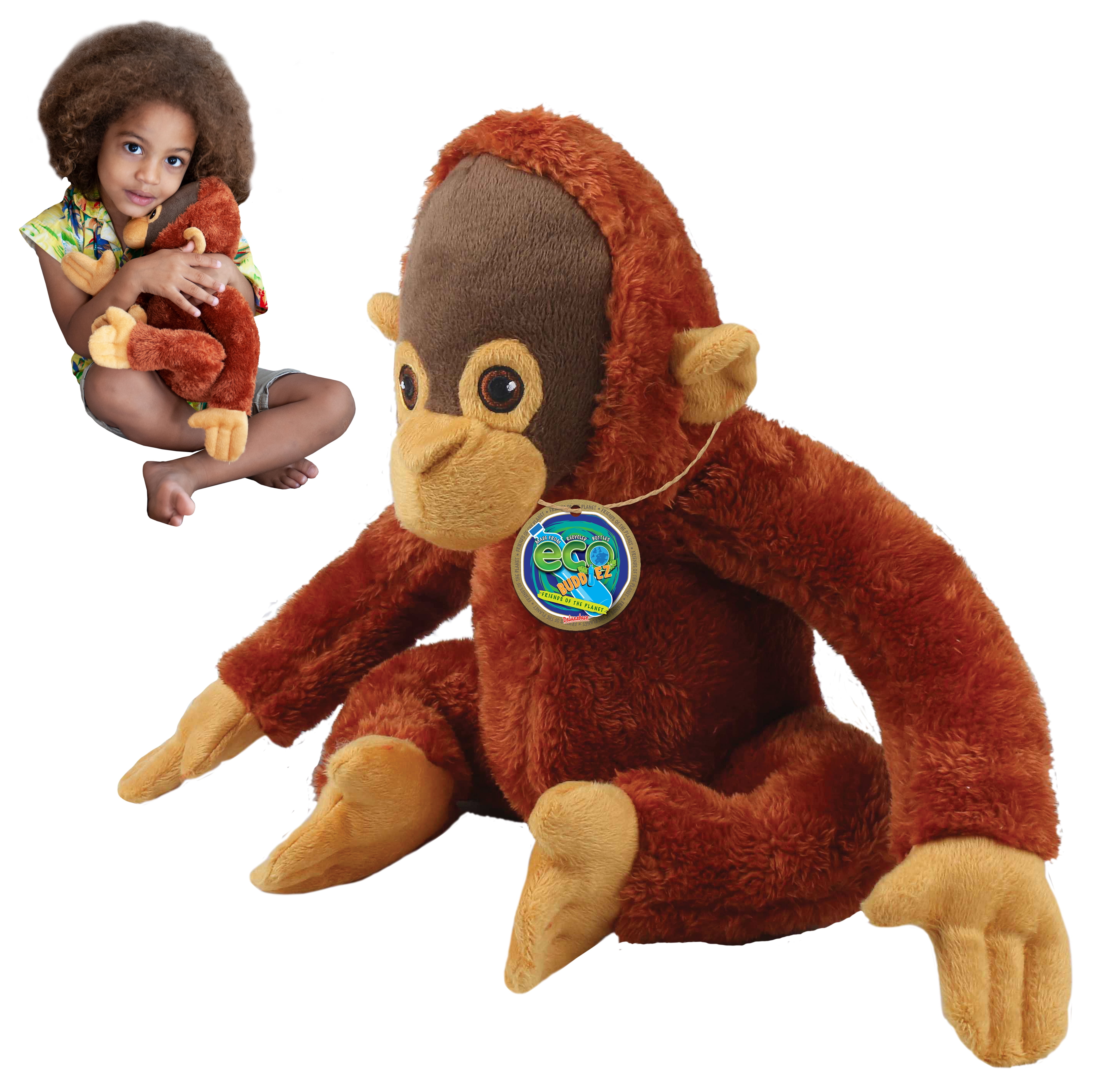 EcoBuddiez - Orangutan from Deluxebase. 12 Inch Orangutan Plush Toy ...