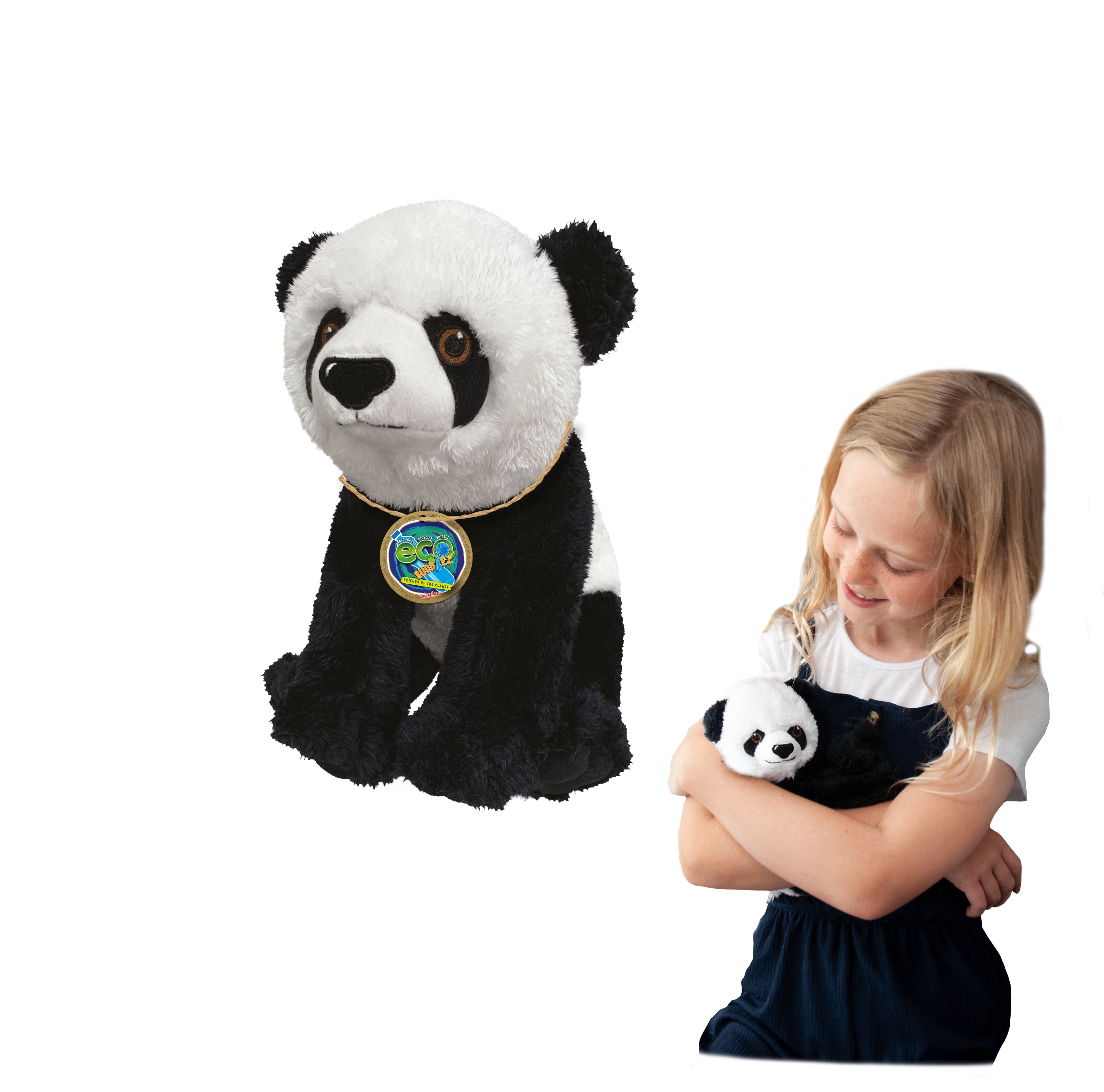 EcoBuddiez - Panda from Deluxebase. Medium 8 inch Soft Plush Toy made ...