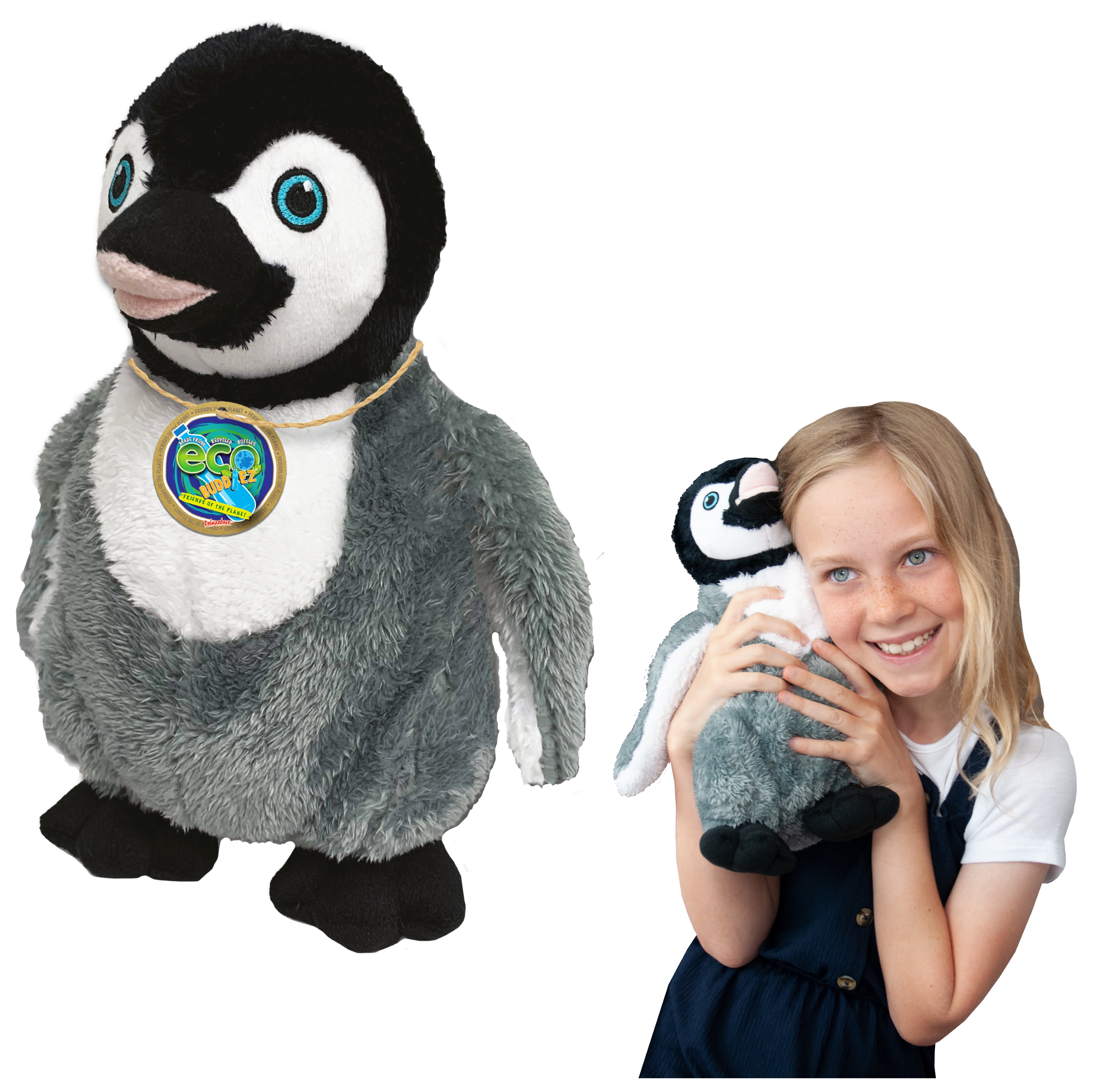 EcoBuddiez - Penguin from Deluxebase. 12 Inch Penguin Plush Toy. Eco ...