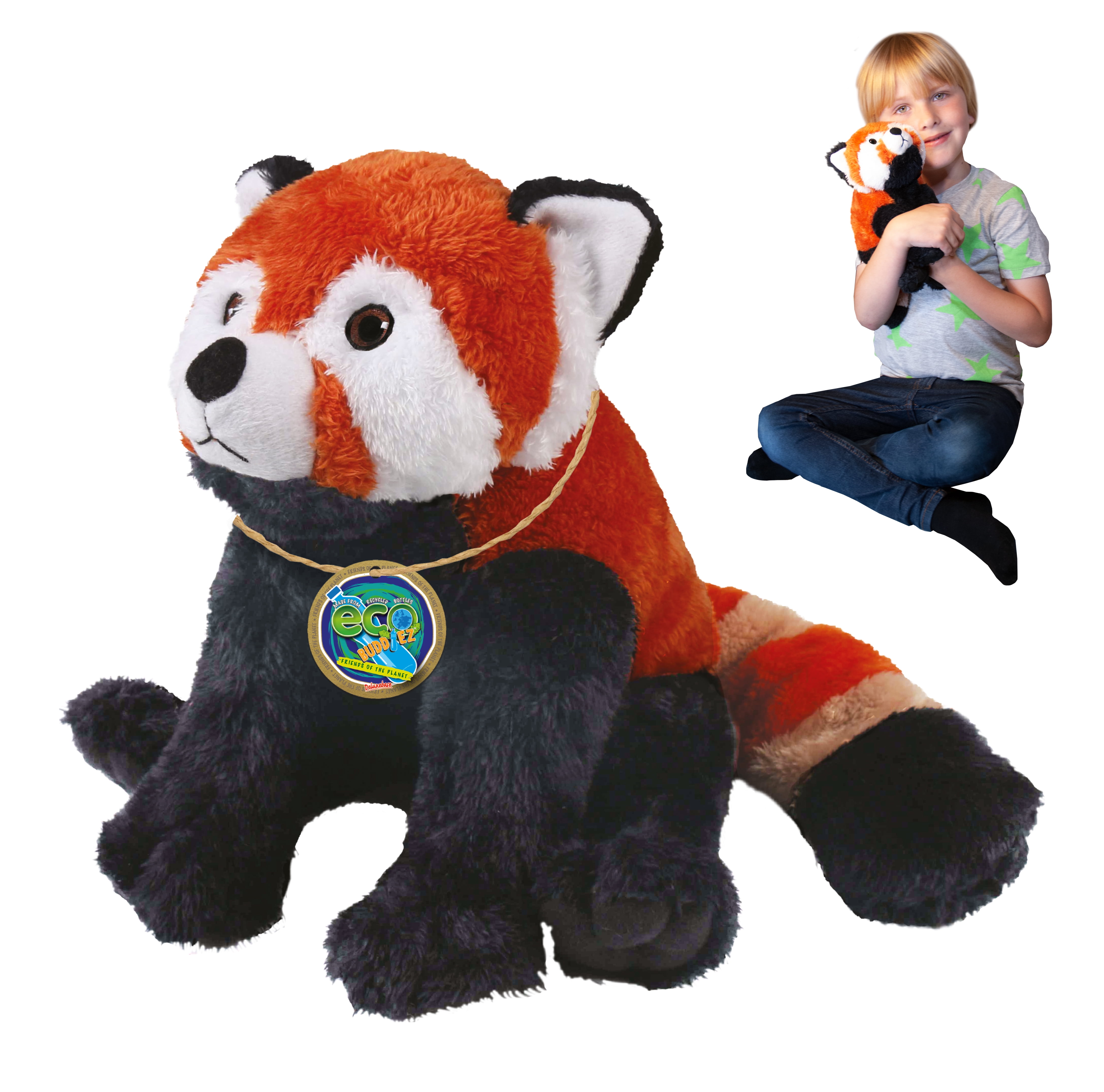 EcoBuddiez - Red Panda from Deluxebase. 12 Inch Red Panda Plush Toy ...
