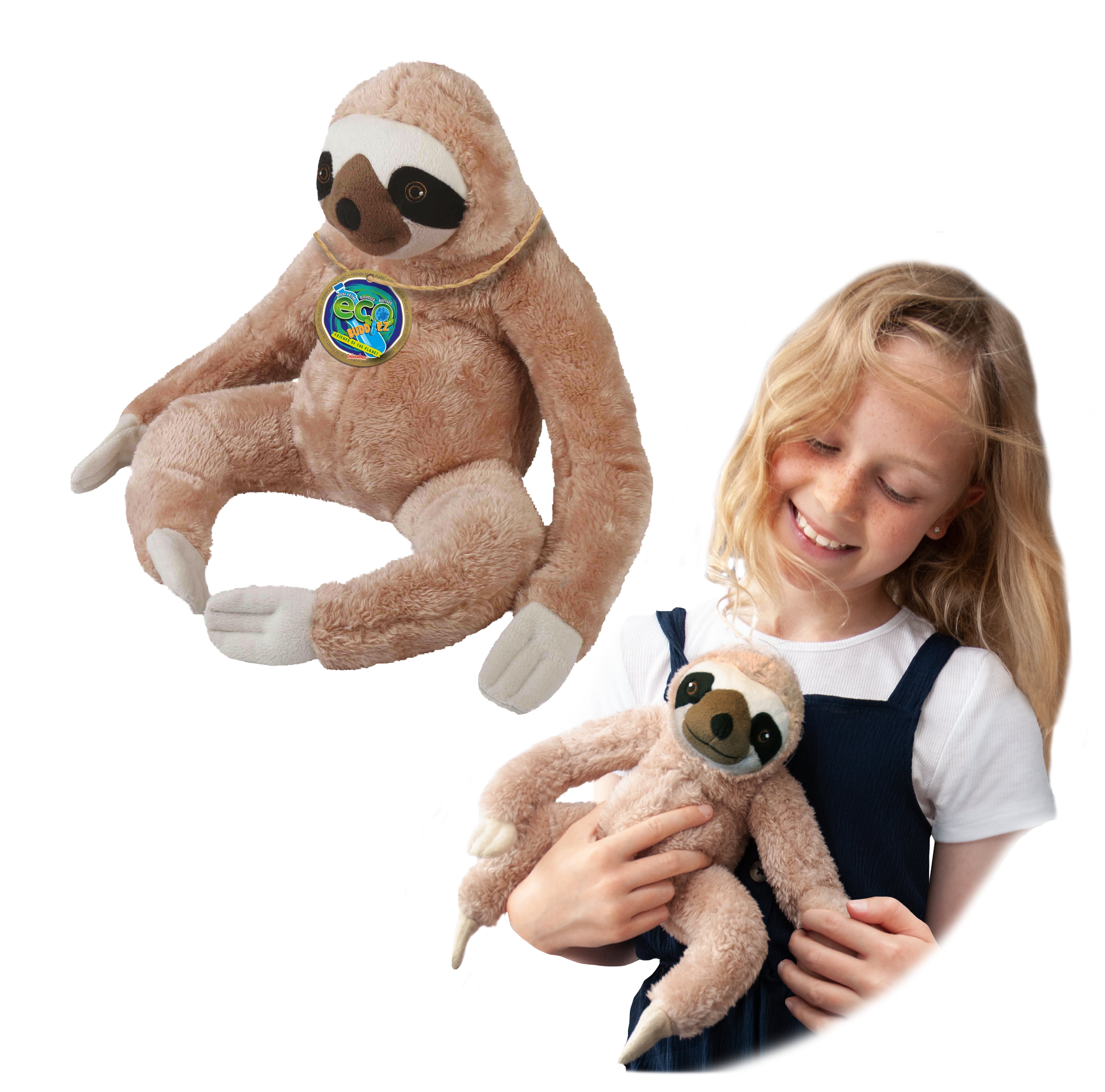 EcoBuddiez - Sloth from Deluxebase. Medium 8 inch Soft Plush Toy Made ...
