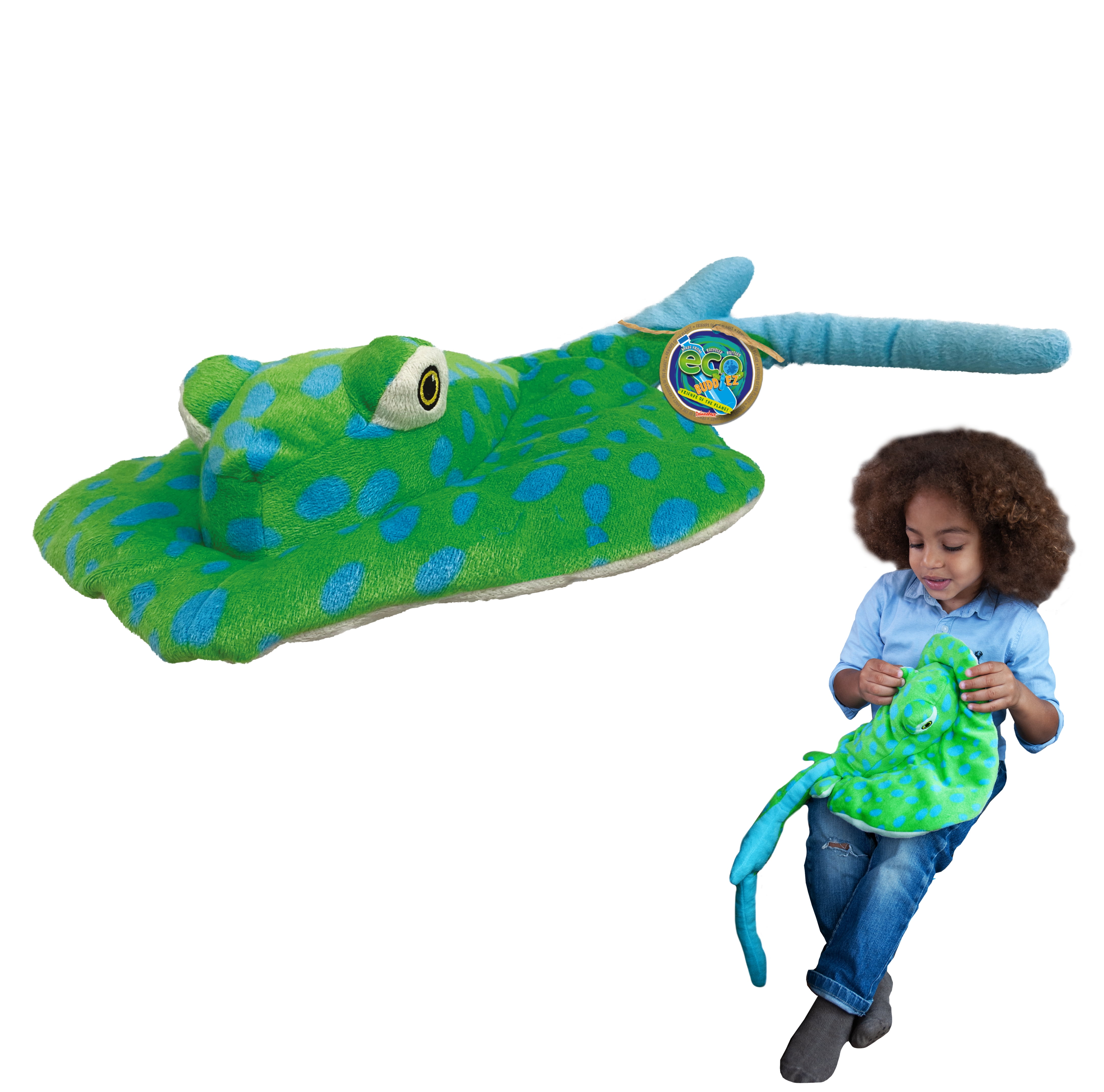 EcoBuddiez - Spotted Ray from Deluxebase. 12 Inch Spotted Ray Plush Toy ...