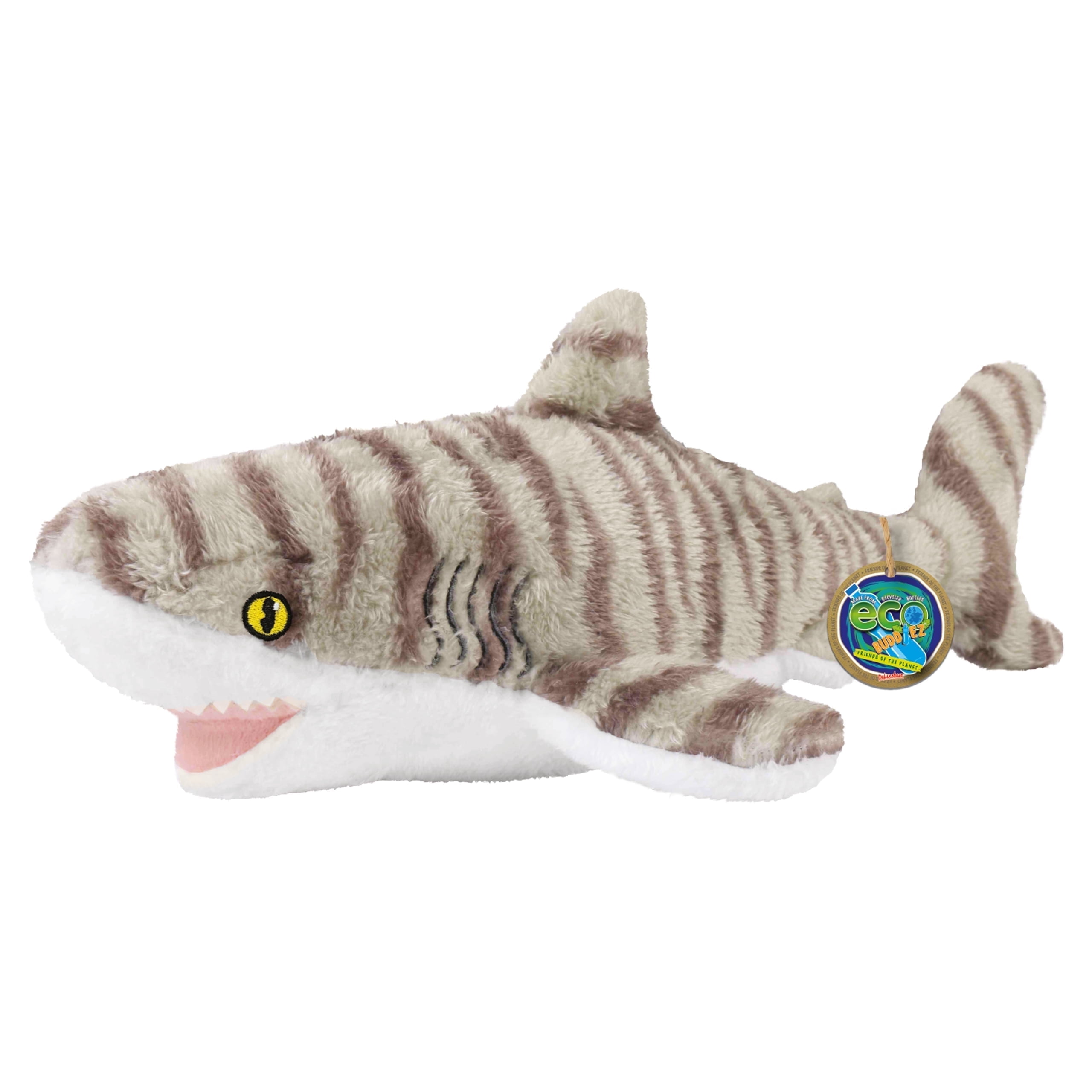 EcoBuddiez - Tiger Shark from Deluxebase.16" Soft Plush Toy. Cute ...