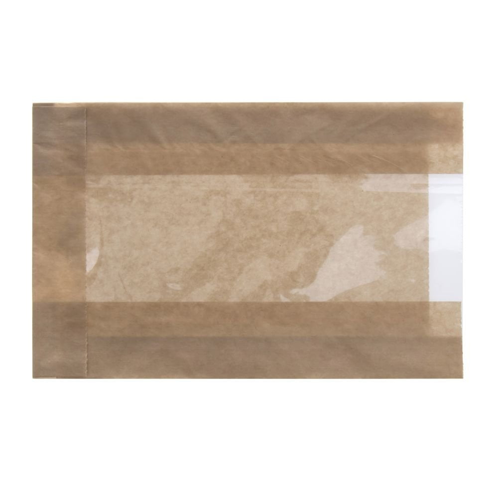 EcoCraft Kraft Paper Single Serve Window Bag - 5" L x 1 1/2 D x 7" H ...