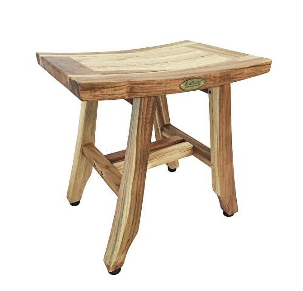 EcoDecors, Satori, 14", Teak Shower Stool, Teak Shower Shaving Foot ...