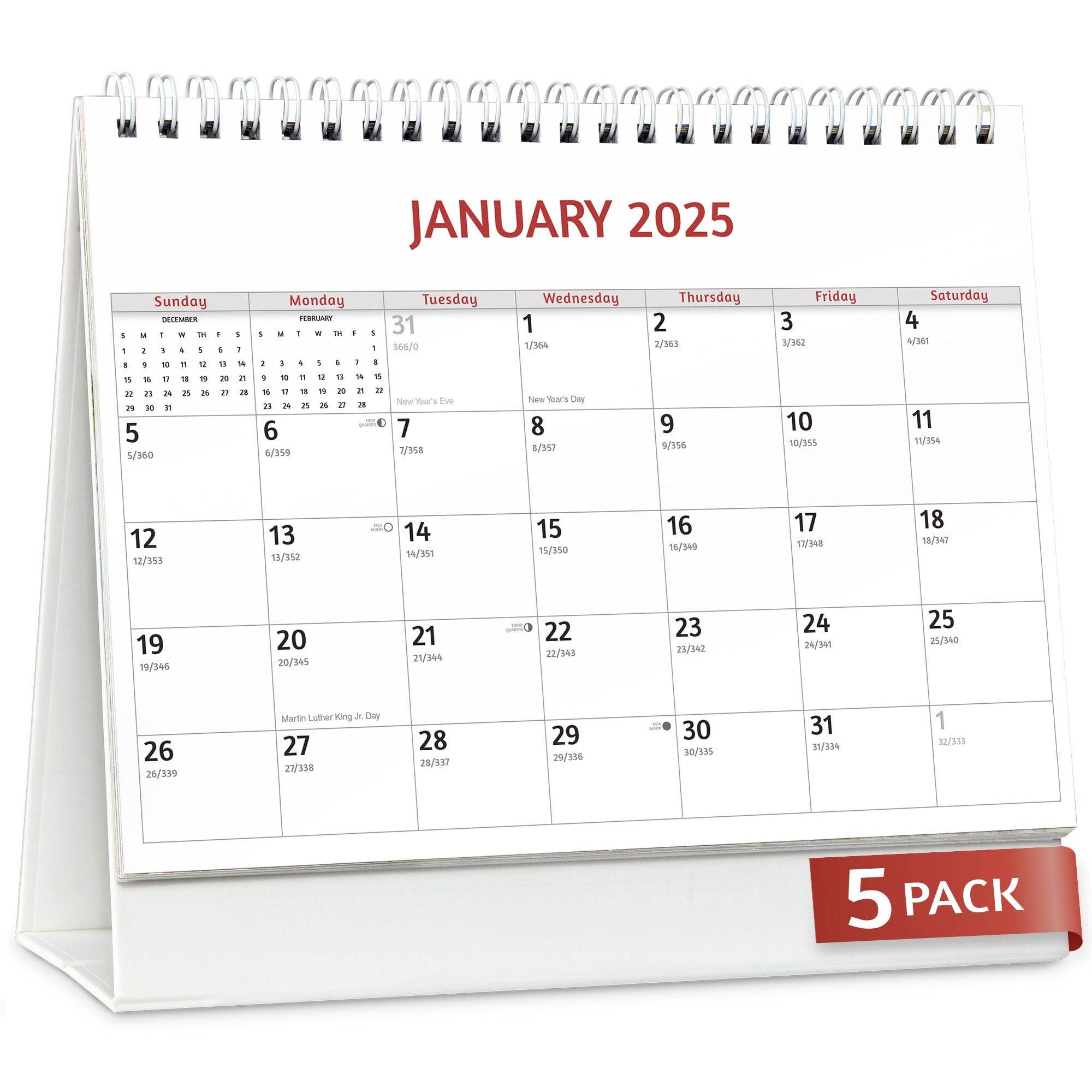 EcoEarth 12-Month Calendar 2022 Classic (8" x 6" Standing) Desk ...