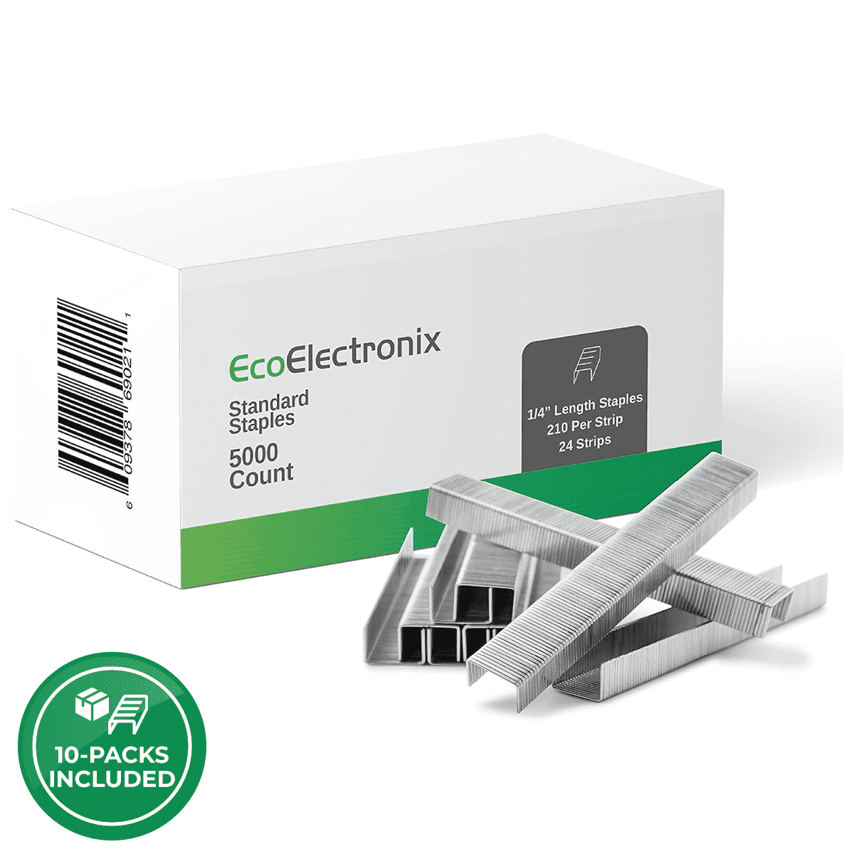 EcoElectronix EX-25 Standard Staples - 1/4" Length, 210 Staples per ...