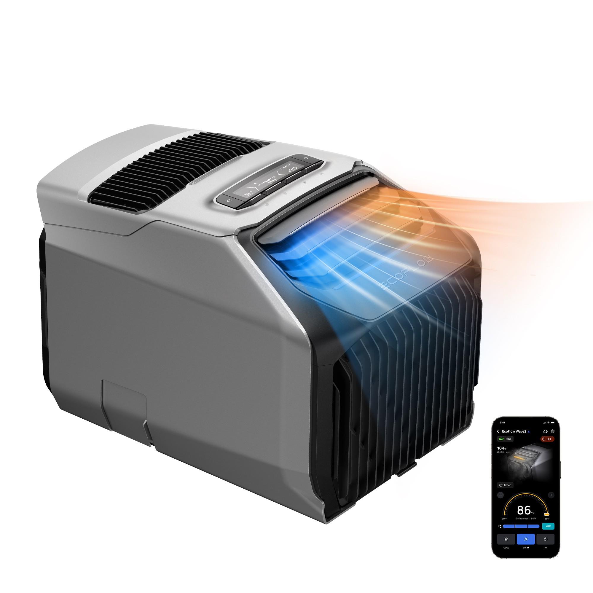EcoFlow Portable Air Conditioner with Heat 5100 BTU for Outdoor WAVE 2 ...