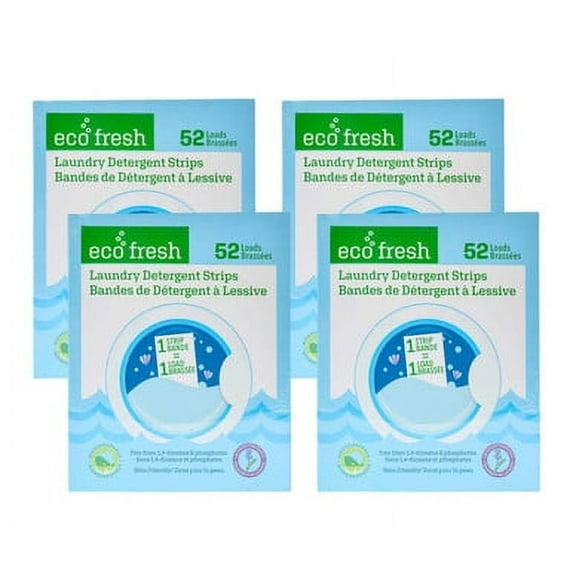 EcoFresh Laundry Detergent Strips, Lavender Scent – 208 Loads (4/Case) for Convenient Washing ...