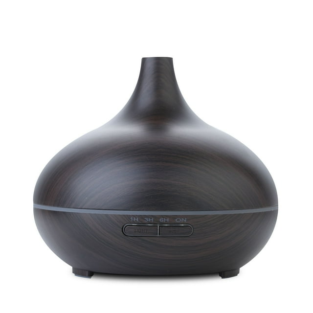 EcoGecko Dark Wood Grain Look Essential Oil Diffuser, Ultrasonic ...