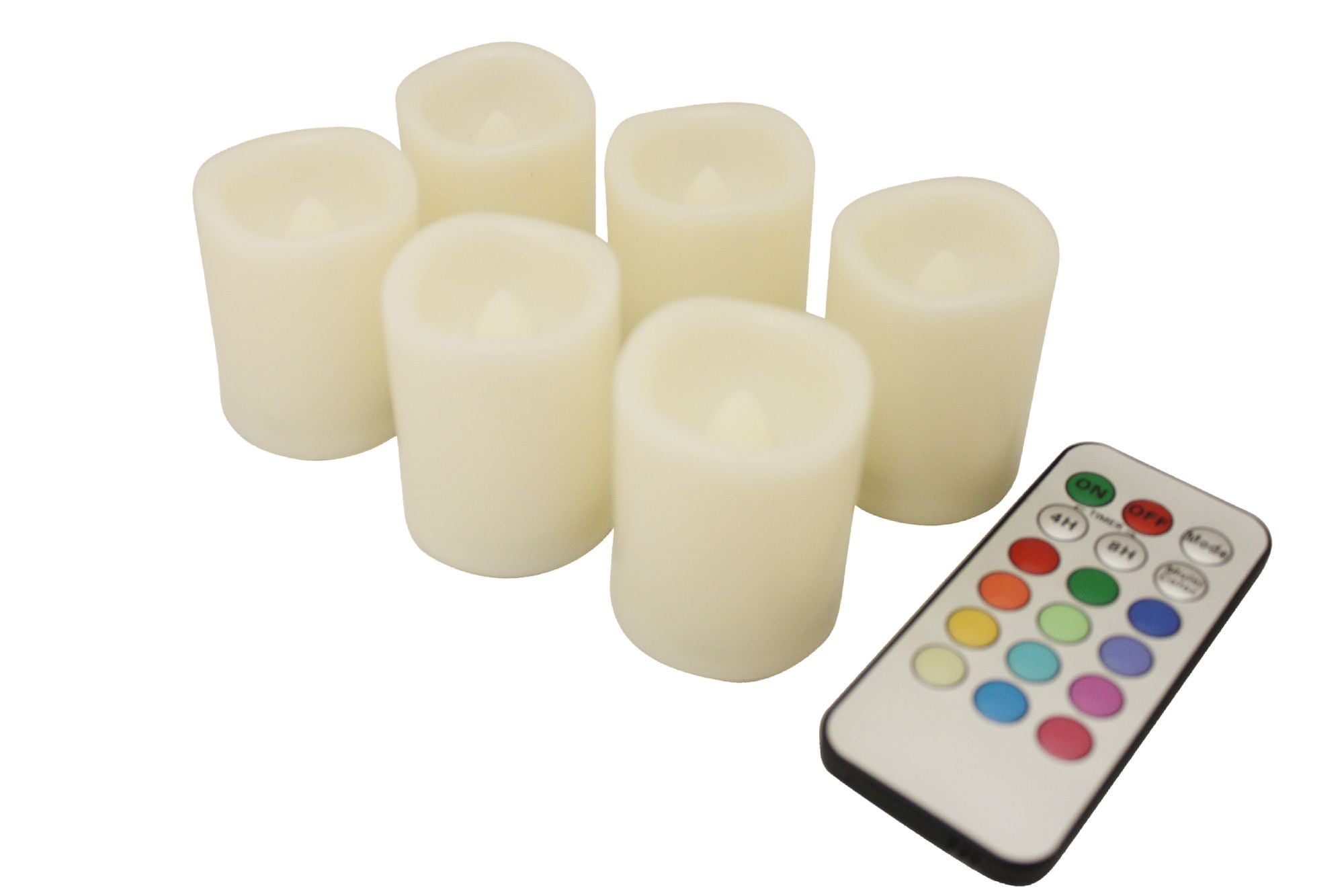 EcoGecko Flameless LED Votive Candles Set of 6 with Remote, Indoor ...