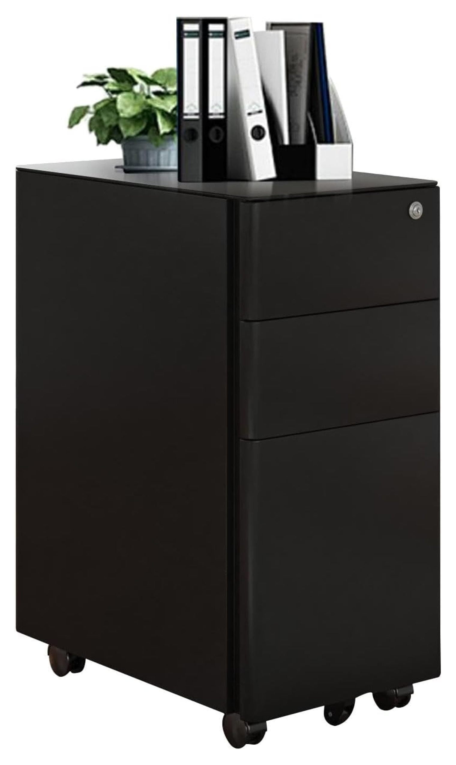 EcoHarbor 3 Drawer Small File Cabinet with Lock, Metal Filing Cabinets ...