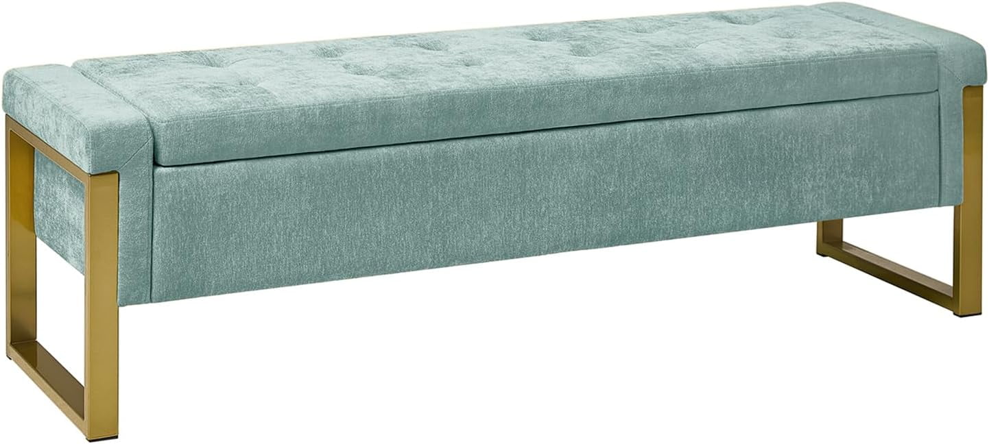 EcoHarbor Living Modern Bedroom Bench Upholstered Storage Ottoman, End ...