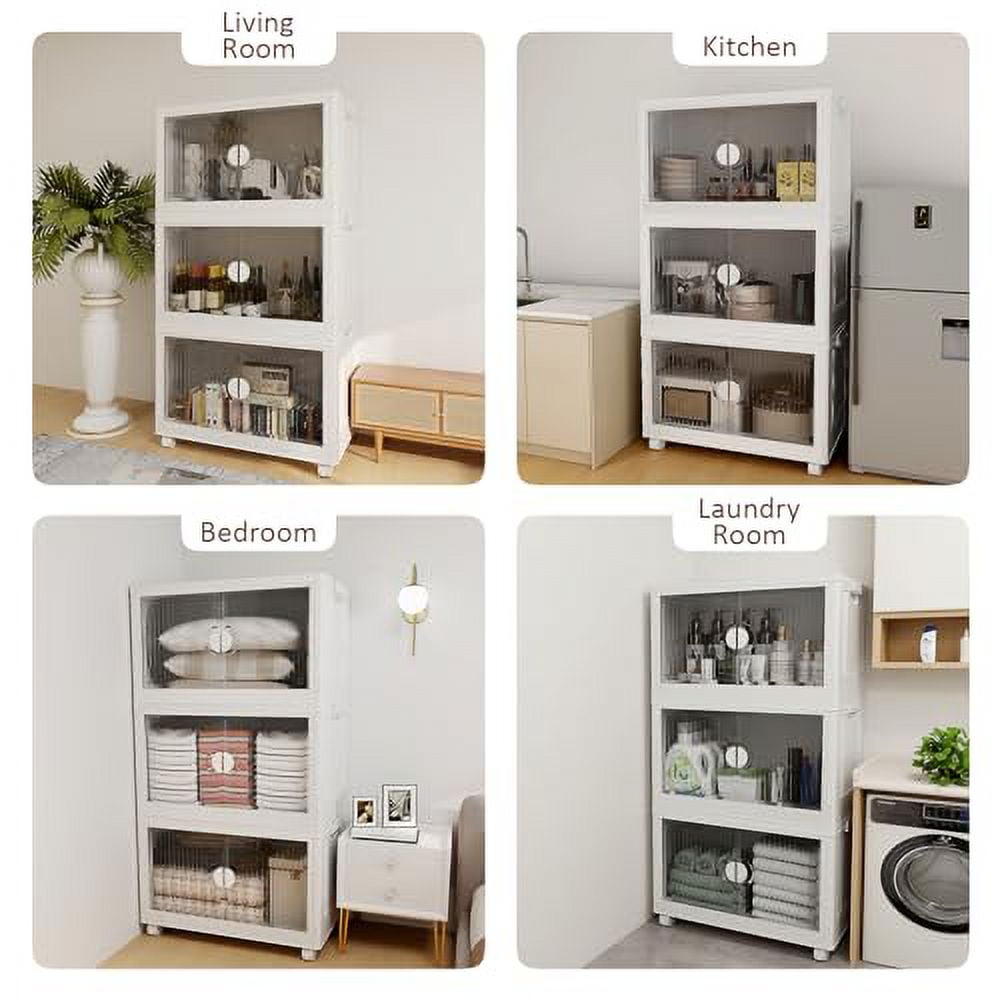 EcoHarbor Storage Bins with Lids, Plastic Storage Bins for Closets, 16 Gal Collapsible Storage ...