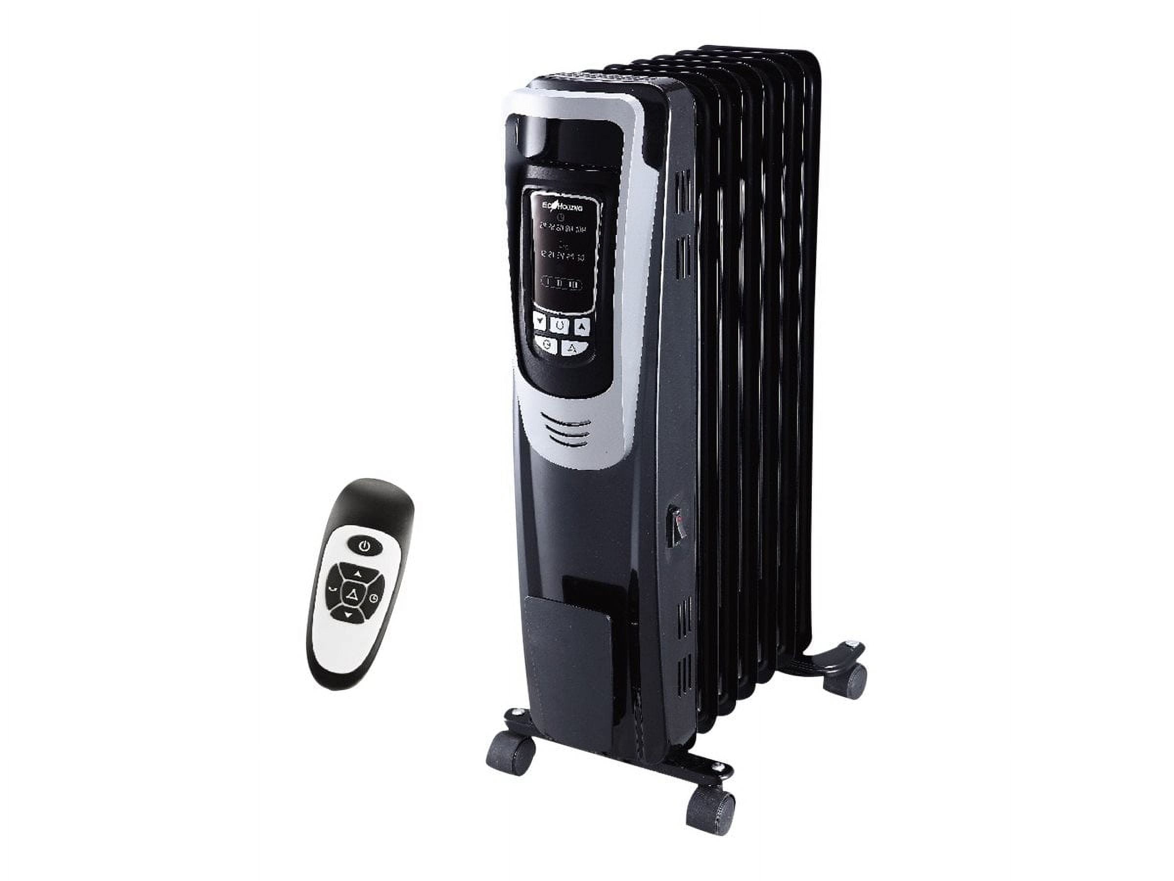 EcoHouzng ECH3015 - Oil radiator - mobile - 1500 W - black - Walmart.com