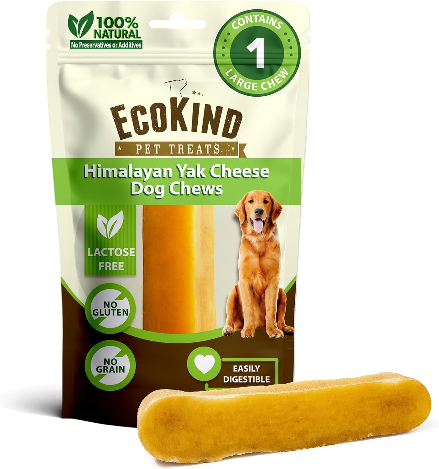 EcoKind Pet Treats Himalayan Yak Cheese Dog Chew, Great for Dogs, Treat ...