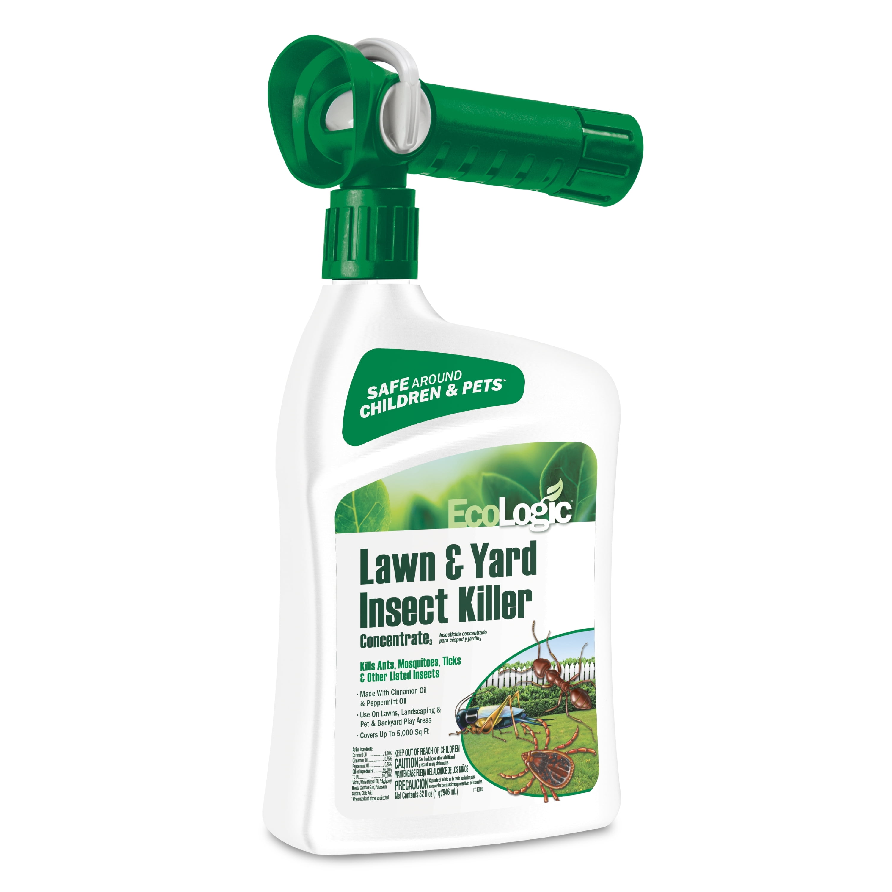 EcoLogic Lawn & Yard Insect Killer, Natural Concentrate with Cinnamon ...