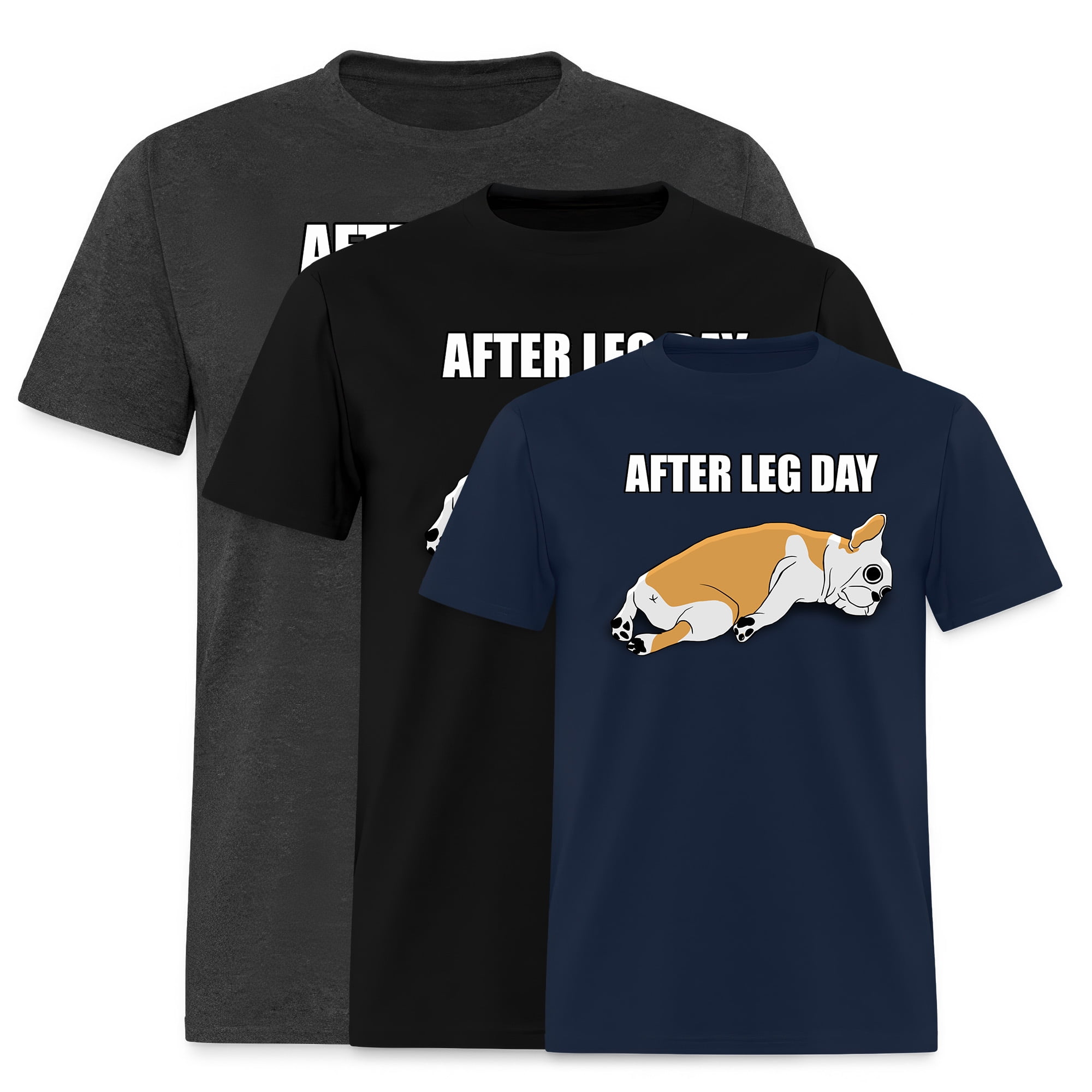 EcoLoom After Leg Day Pug Meme Short Sleeve Unisex T Shirt Black-M ...
