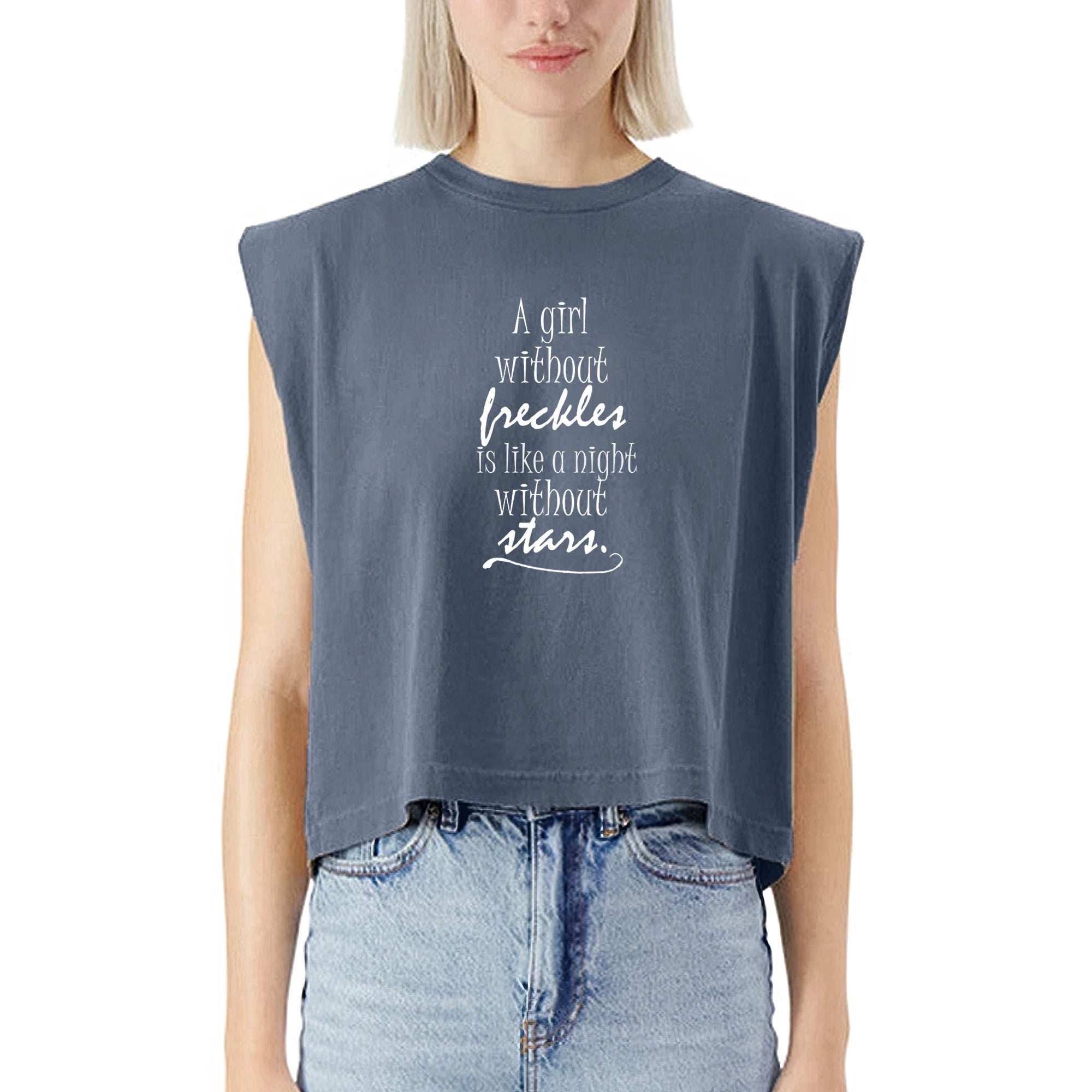 EcoLoom Girl Without Freckles Night Without Stars Quote Cap Sleeve ...