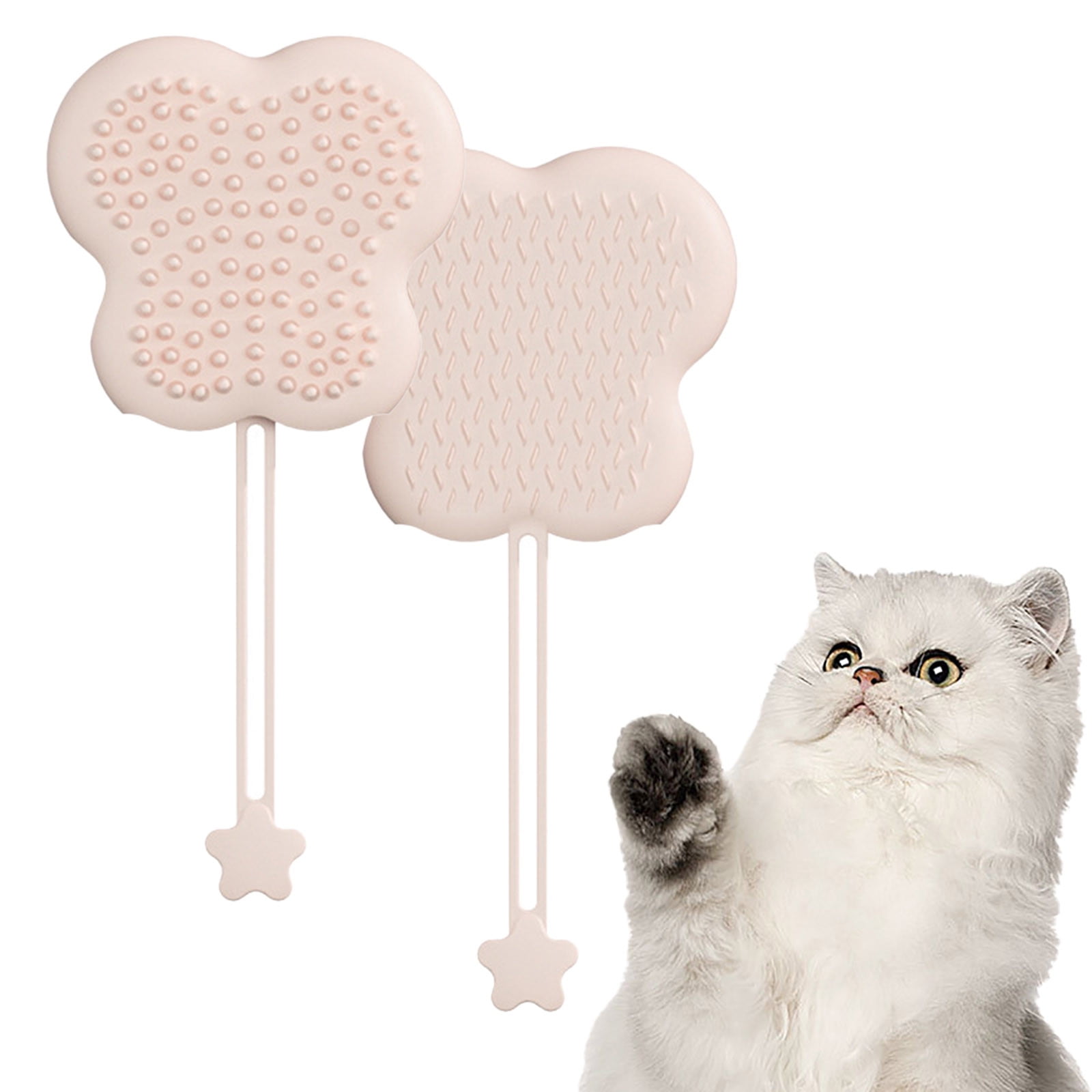 EcoNest 2 In 1 Pet Grooming Gloves Adorable Cat Head Shape Pet Grooming ...