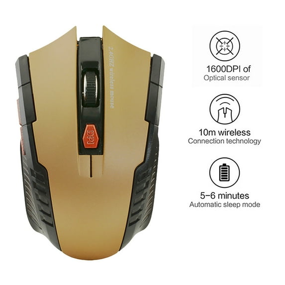 EcoNest 2.4GHz Wireless Office Gaming Mouse, Support DPI Adjustment ...