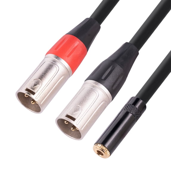 EcoNest 3.5mm Female To XLR Male Stereo Mini Jack To 2 XLR Male Y ...