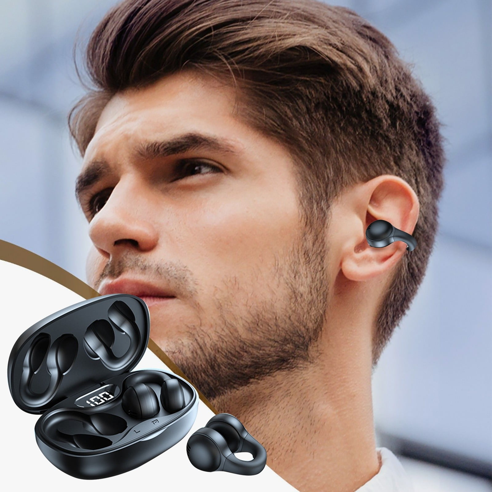 EcoNest 3D Surround Sound Open OWS Headset Wireless Noise Reduction ...