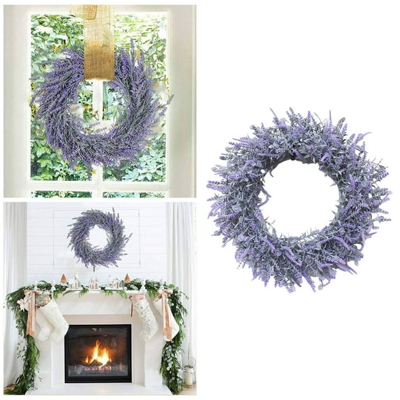 EcoNest 45cm & Wreath For Front Door Porch Window Large Greenery ...