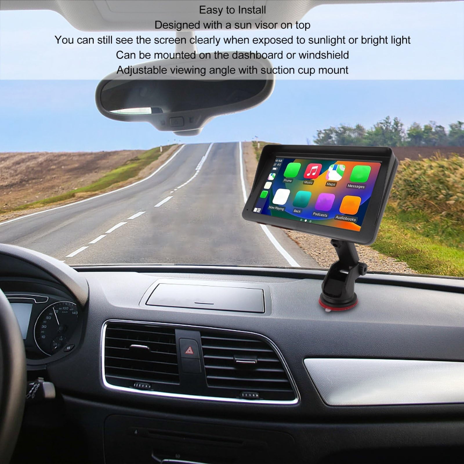 EcoNest 7 Inch Car Stereo Portable Double Din Touchscreen Car Stereo ...