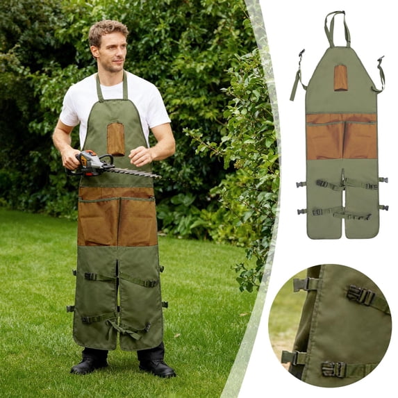 EcoNest Apron For Long Gardening Gardening Apron With Adjustable Leg ...