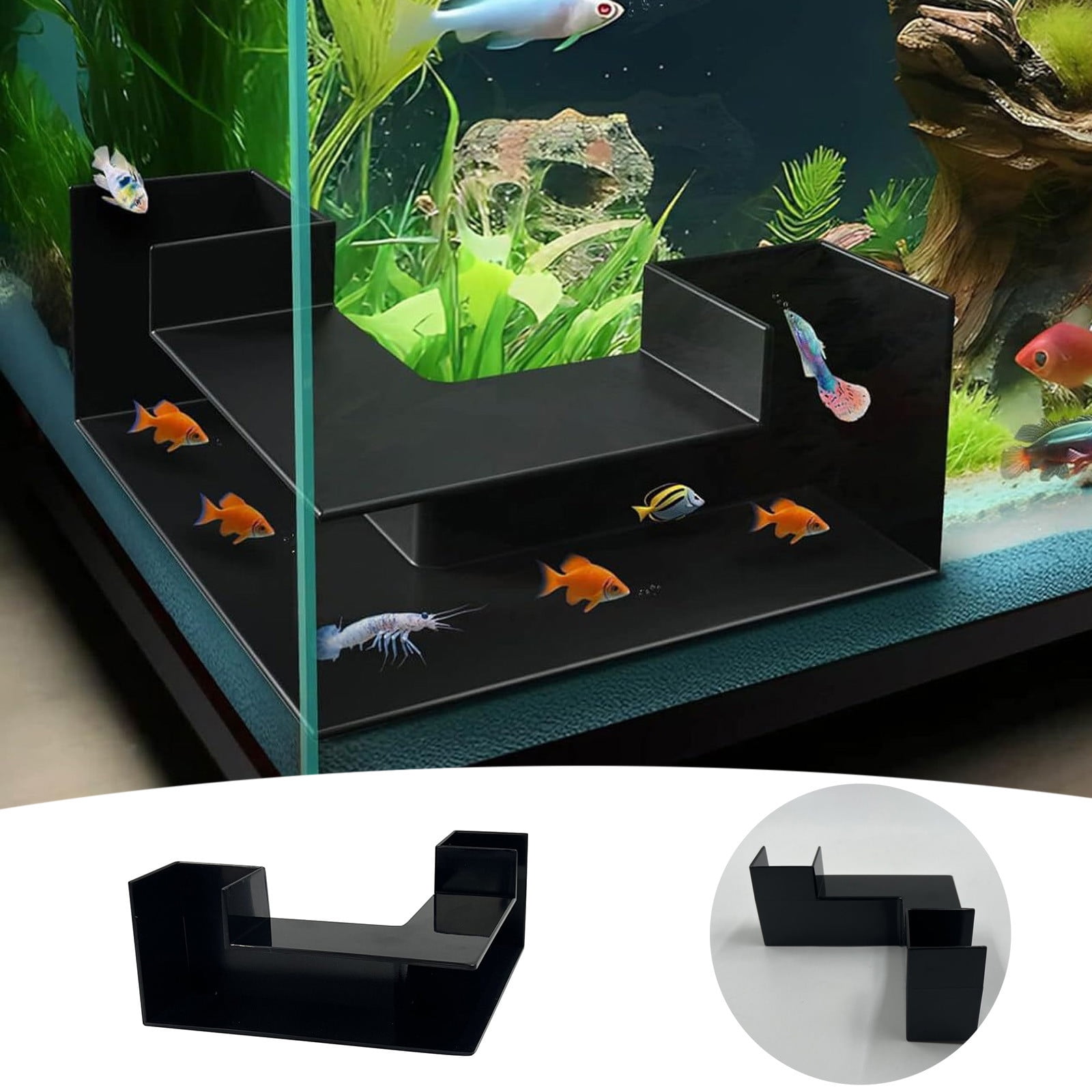 EcoNest Aquarium Bottom Sand Fish Tunnel Hiding Corner Tank Decoration ...