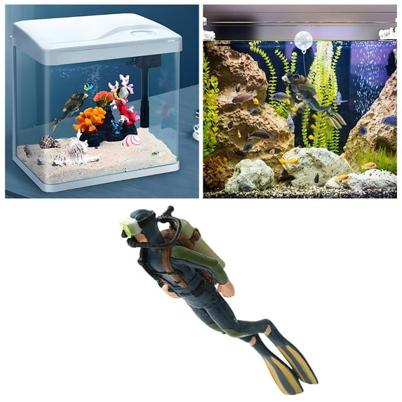 EcoNest Aquarium Diver Statue Landscaping Toy Diver Model Desktop ...