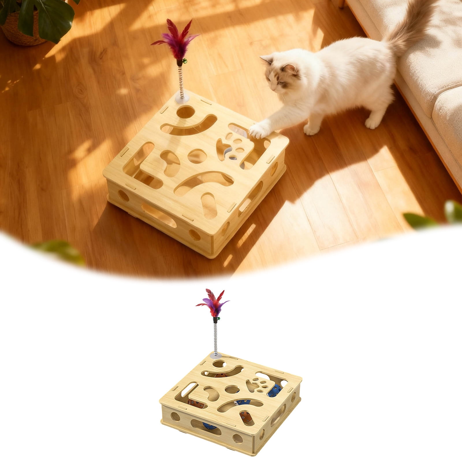 EcoNest Cat Scratch Puzzle Enrichment : Nail File Stress Alternative To ...
