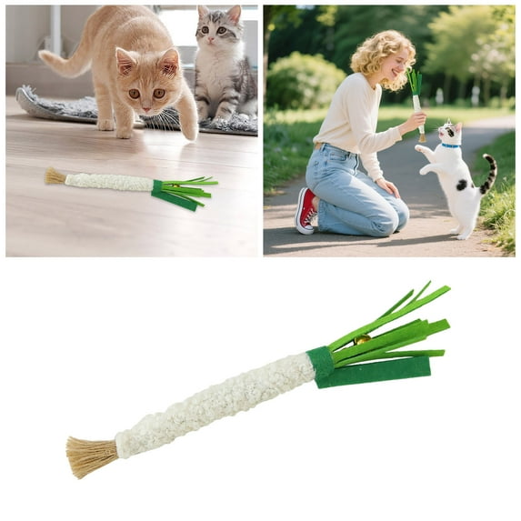 EcoNest Cat Teething Toys Scallion Shape Biting Toys For Cats ...