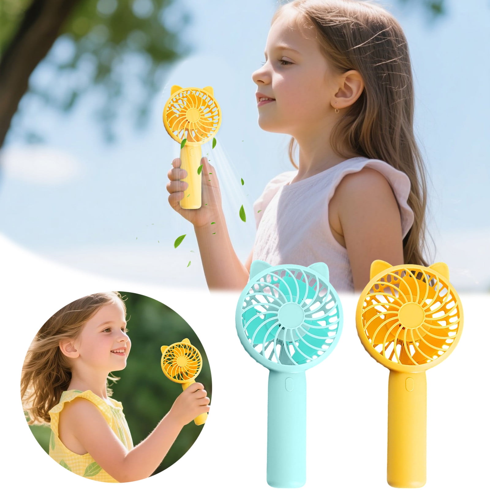 EcoNest Classroom Portable Handheld Fan Rechargeable Personal Clip On ...