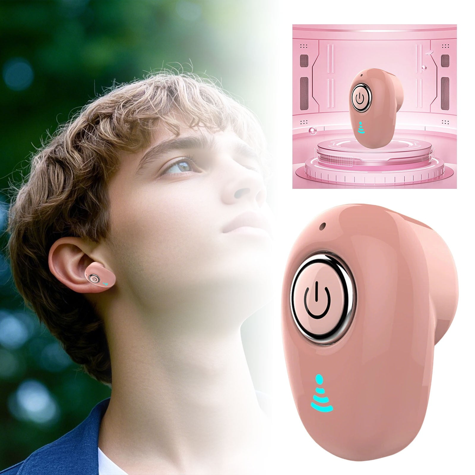 EcoNest [ Compact Design] Border Headset Half In Ear Hidden Mini ...