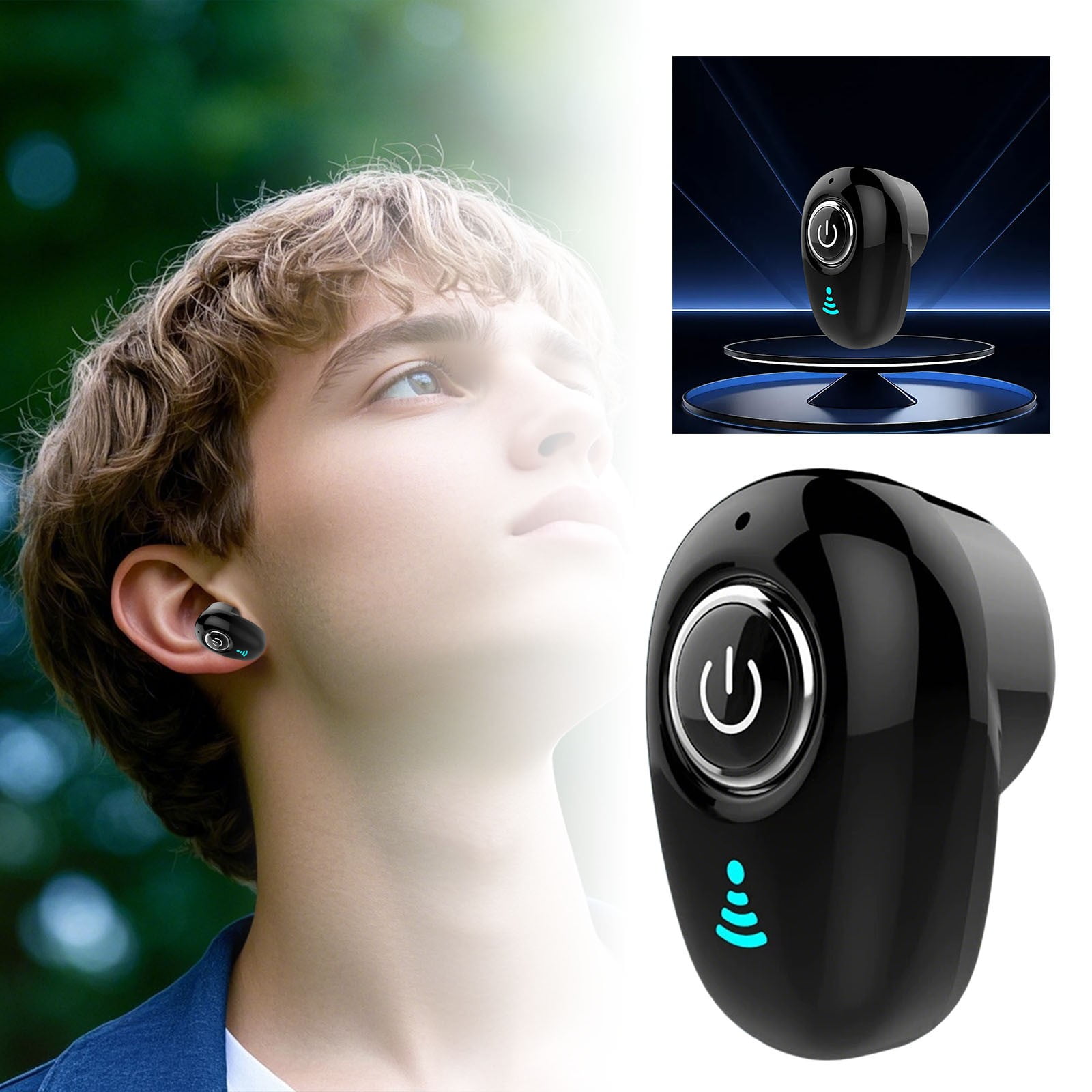 EcoNest [ Compact Design] Border Headset Half In Ear Hidden Mini ...
