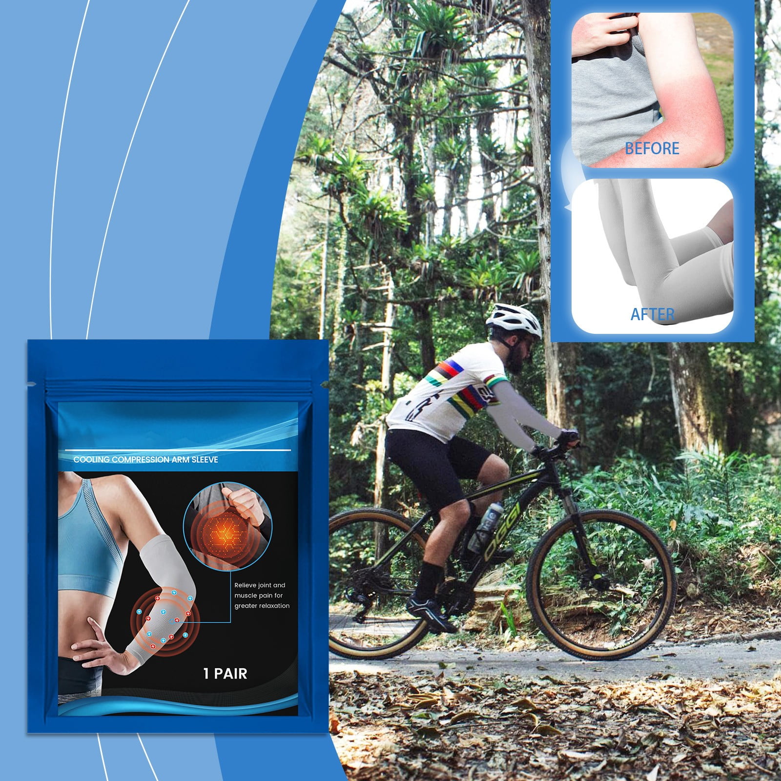 EcoNest Compression Arm Sleeves: Enhance Performance Muscle Fatigue ...