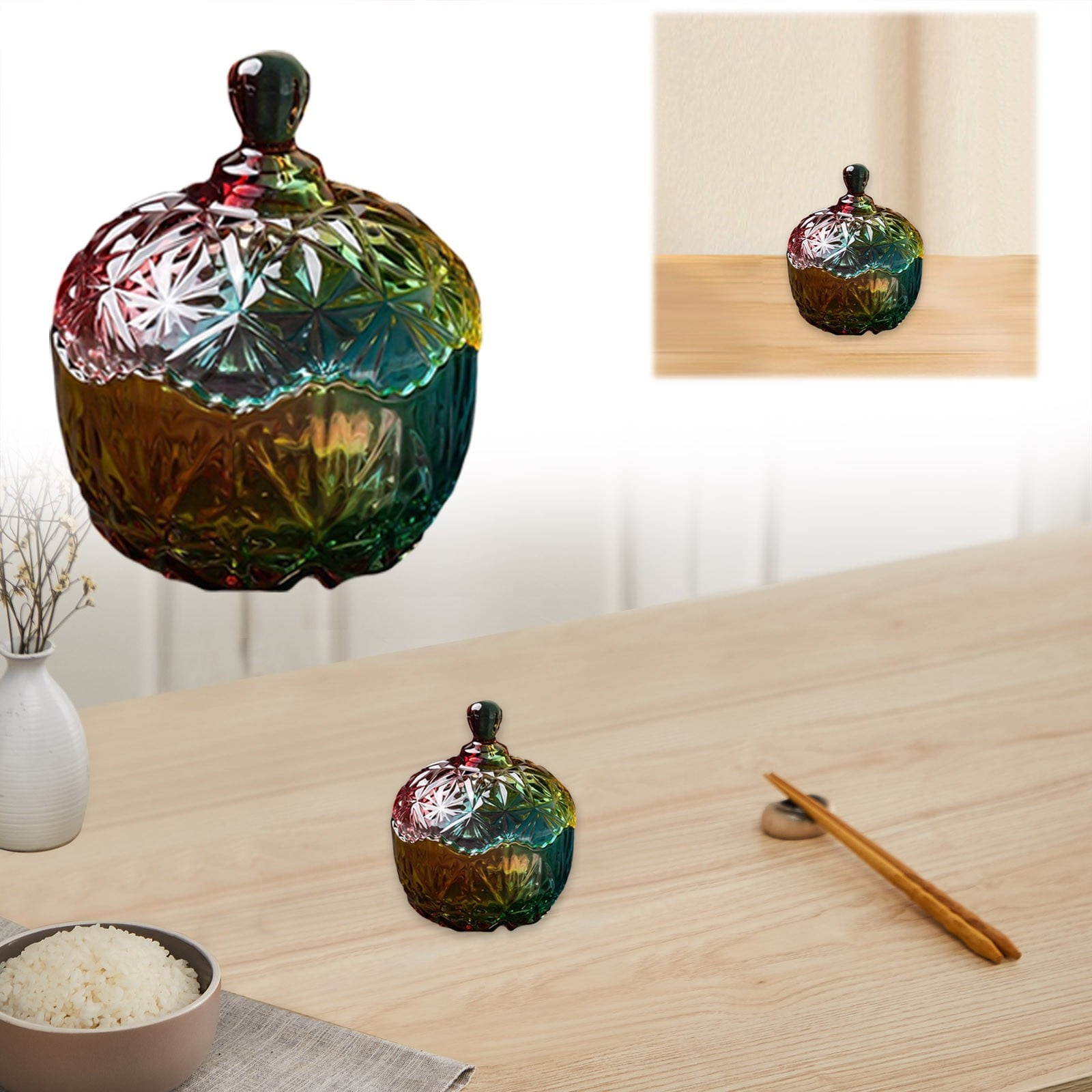 EcoNest Crystal Glass Bowls With And Starry Sky Design Diffuser ...