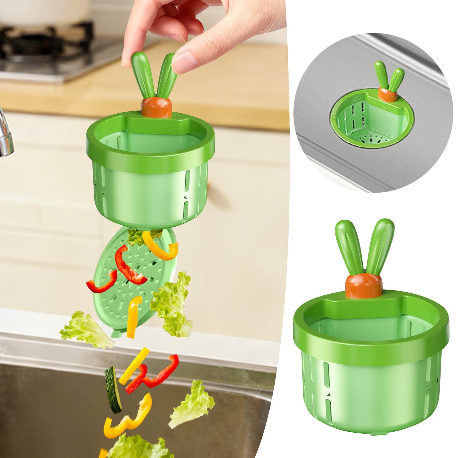 EcoNest Cute Rabbit Shaped Kitchen Strainer Clog Food Waste Drain ...