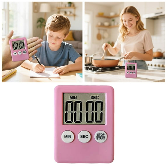 EcoNest Digital Kitchen Timer With Large Led Display Count Up Countdown ...