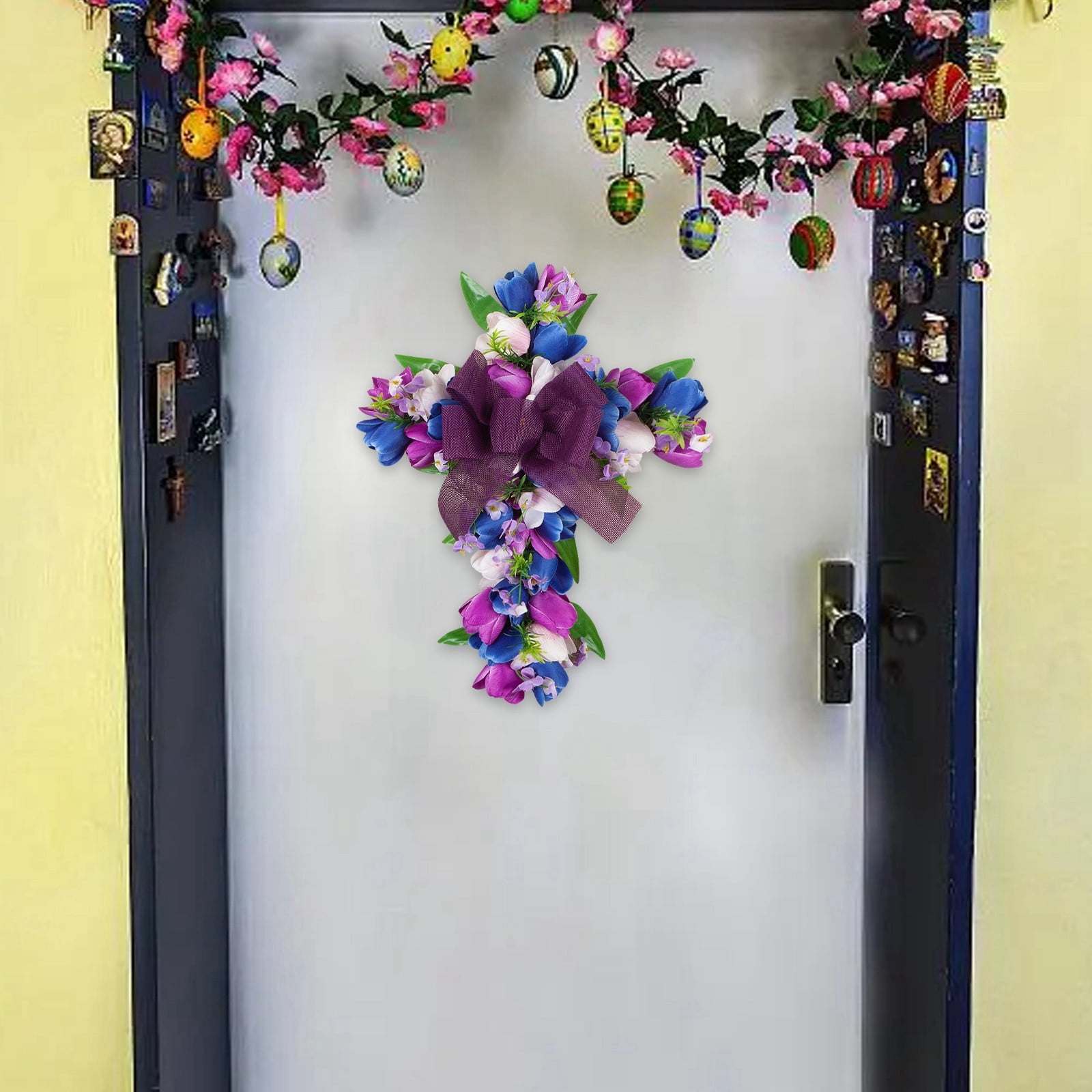 EcoNest Easter Wreath Door Wreath Reusable Easter Decoration Home ...