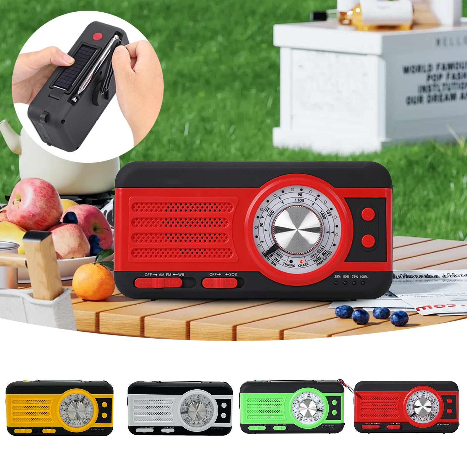EcoNest Emergency Hand Crank Radio With Solar Charging | 300m Super ...