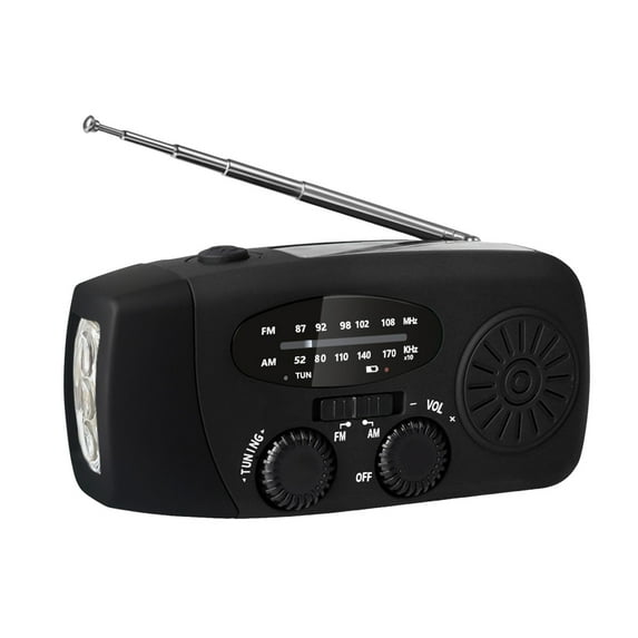EcoNest Emergency Solar Hand Crank Dynamo AM/FM/WB Weather Radio LED ...