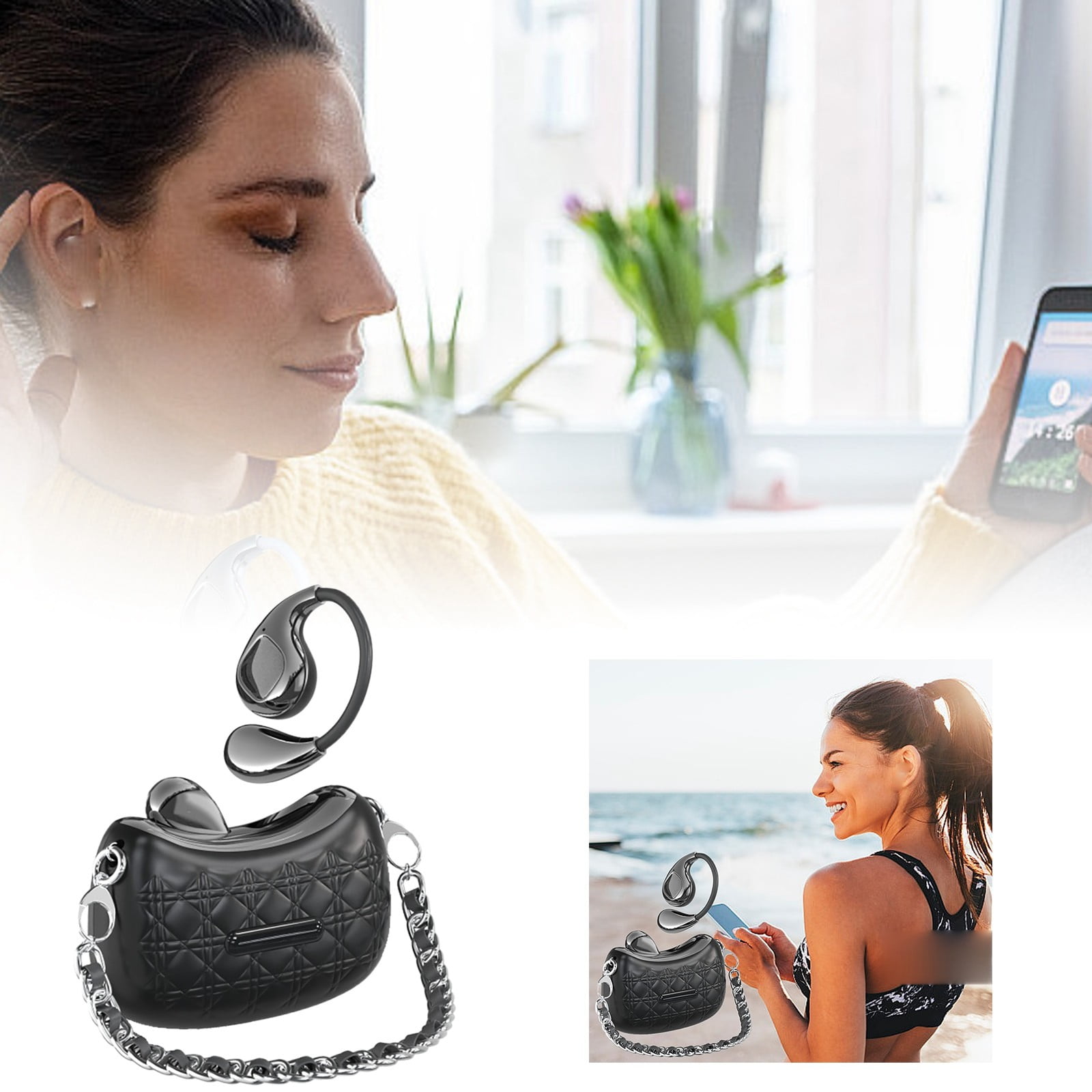 EcoNest Fashionable Earphones Open Wearable Stereo Headset Handbag 5.4 ...