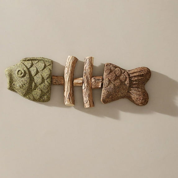 EcoNest Fish Bone Cat Toy – Wooden Teeth Cleaning Stick Fishbone Design ...