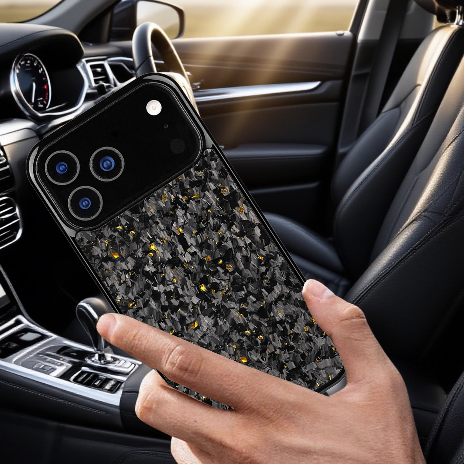 EcoNest For 17 Pro Max F Orged Car Bon Fiber Phone Cas E. Contains ...