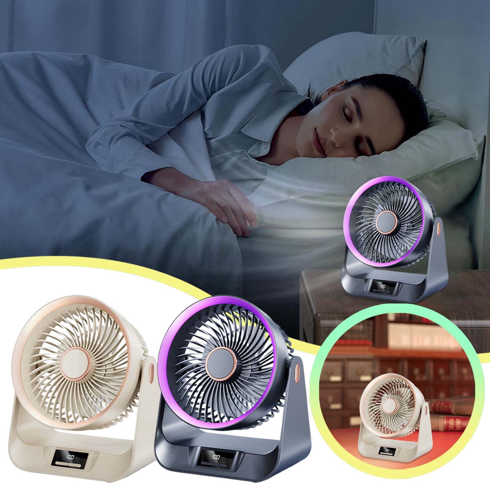 EcoNest Functional Rechargeable Desktop Fan High Air Circulation Fan ...