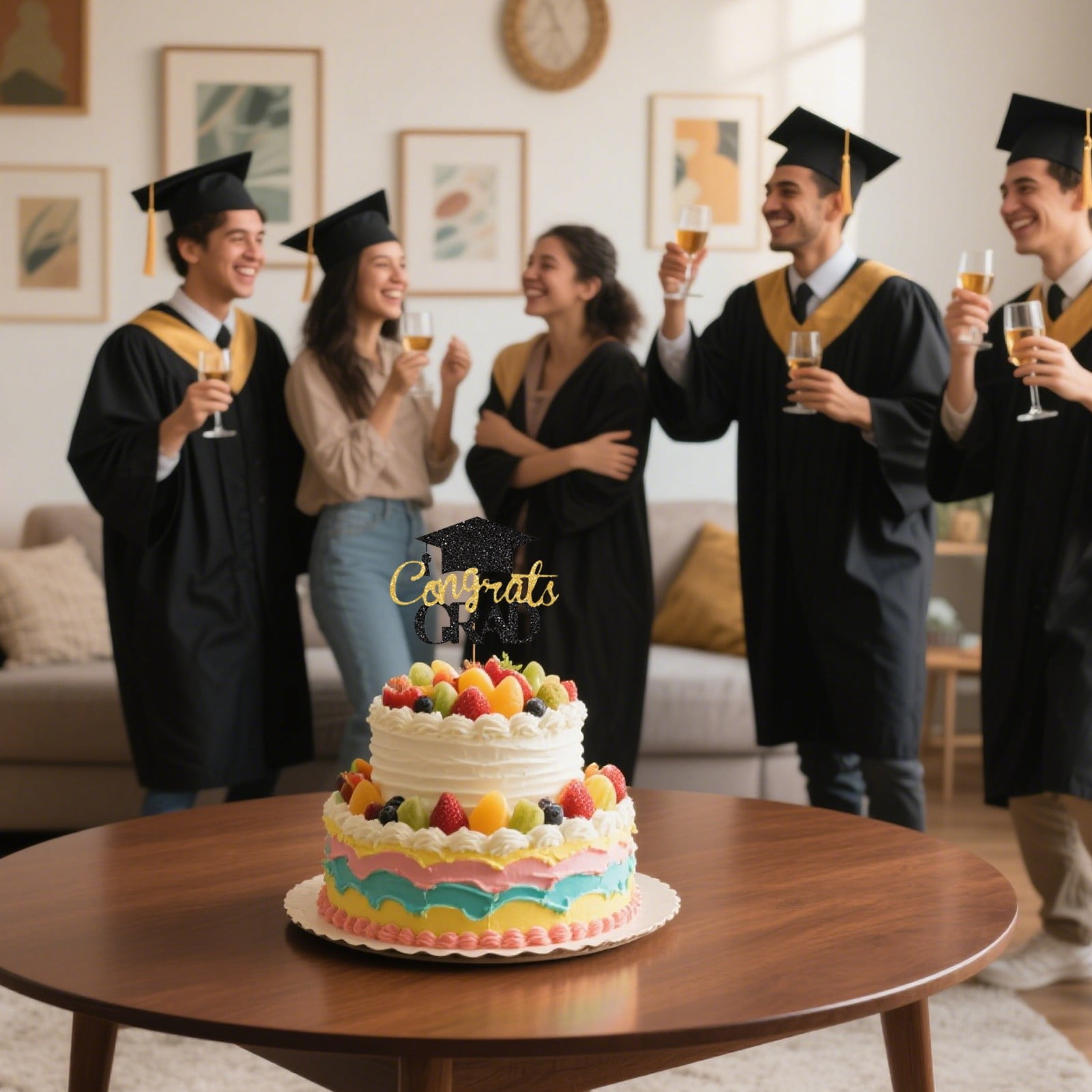 EcoNest Graduation Cake Toppers Decorations For Party Desserts Baking ...